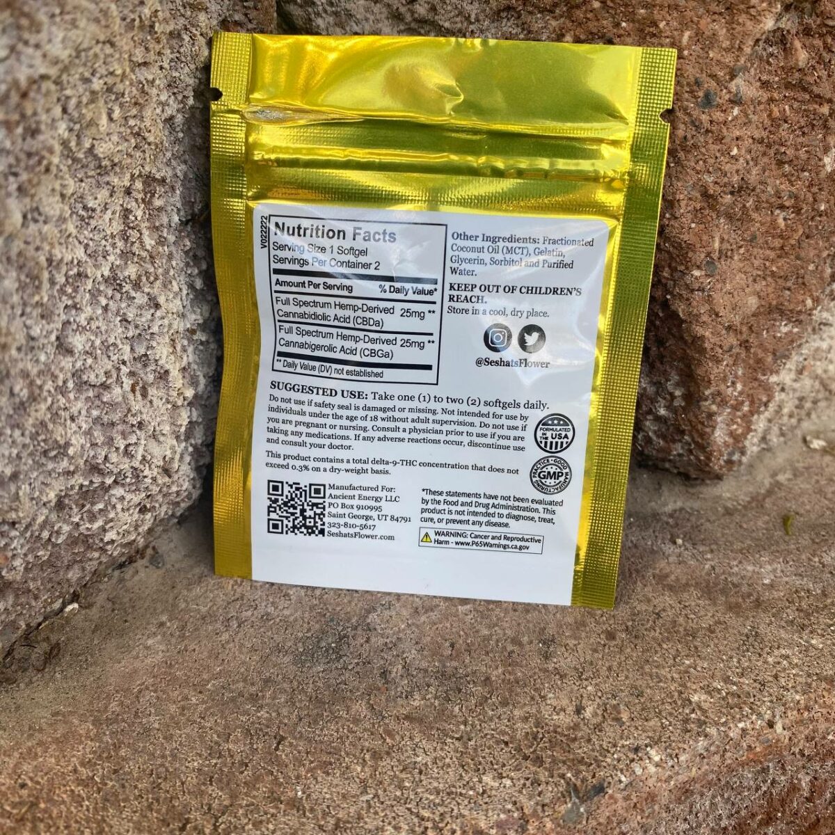Maximum Defense CBGa CBDa Softgel Capsules | Seshat's Flower